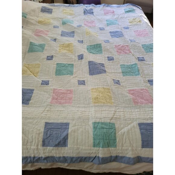 Nautica | Bedding | Y2k 9s Vintg Nautica Quilt Coverlet 86x86 Lt Blue ...